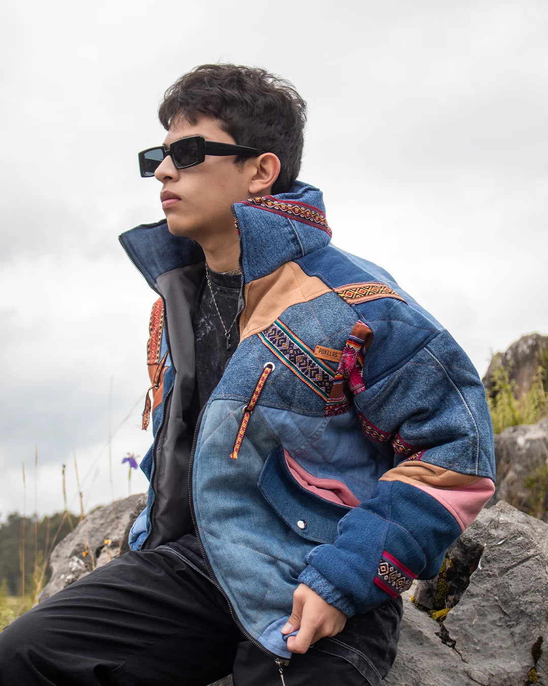 Puffer Denim Oversize Collage Men | Pukllas – Pukllas Andean Fashion